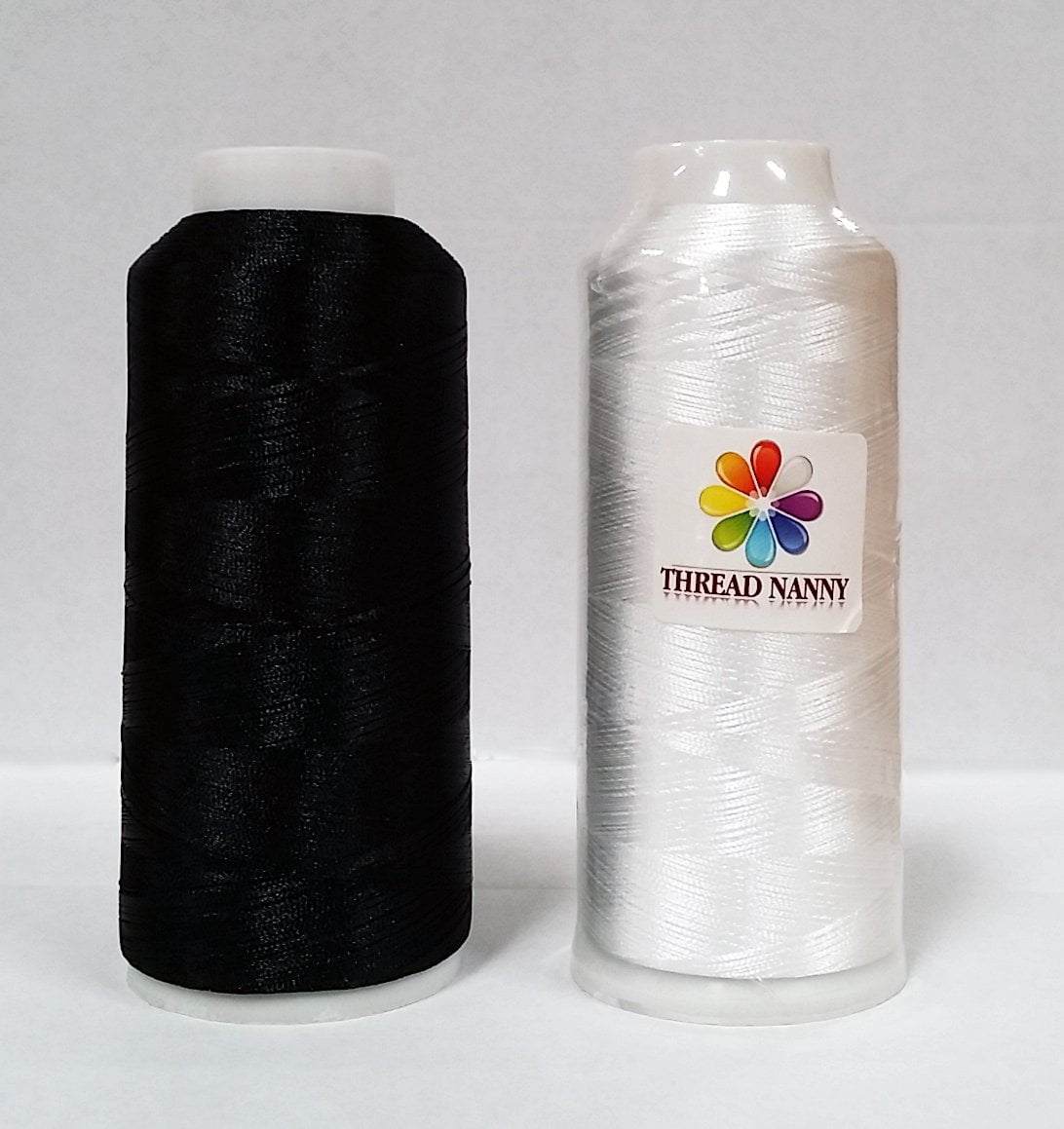 New ThreadNanny Extra Large cones of Black and White Bobbin Thread ...