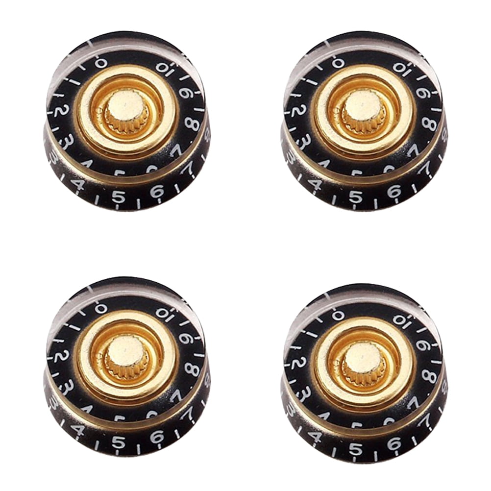 Frcolor Knob Guitar Bass Control Knobs Electric Black Volume Universal ...