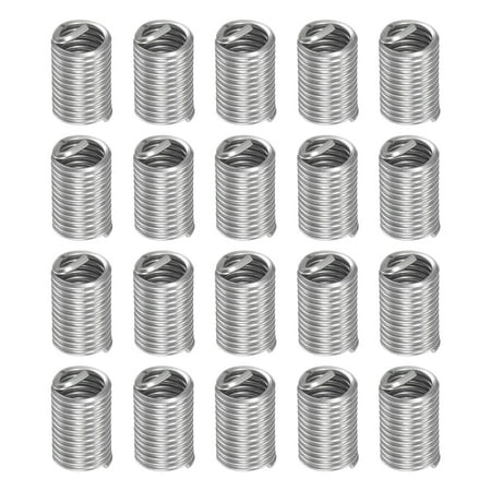 Uxcell M8 x 1.25 2.5D 20mm 304 Stainless Steel Wire Thread Insert ...
