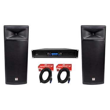 Sound Town Professional PA System Set with 15" Full Range PA Speakers ...