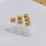 Mini Small Tiny Vials Set: 6pcs 20ml Transparent Glass Bottles with ...