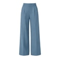 AHTJRT Women's Dress Pants Soft Comfort Straight Leg Button Front ...