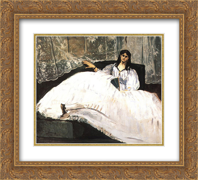 Edouard Manet 2x Matted 24x20 Gold Ornate Framed Art Print 'Jeanne ...