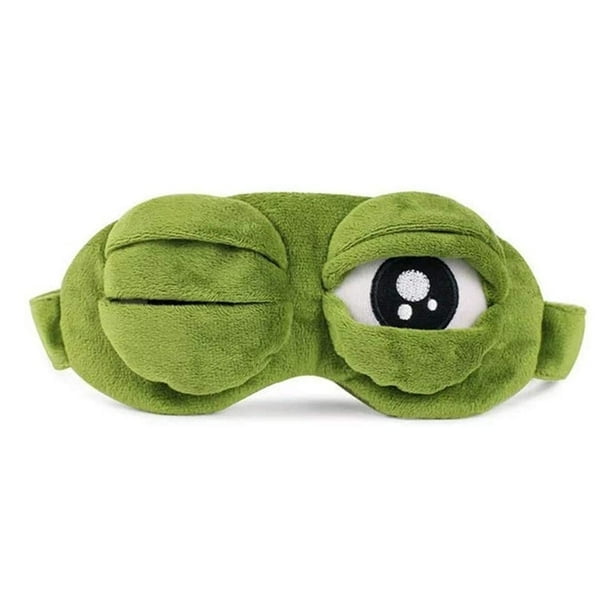 Cute Green Frog Funny Eye Masks para adultos Niños Funny Blindfold con ...