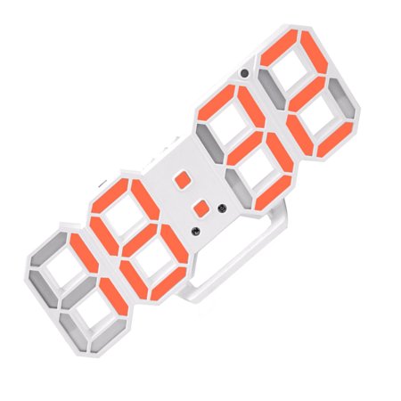 3D Electronic Alarm Clock Luminous Digital LED USB Power wall clock ...