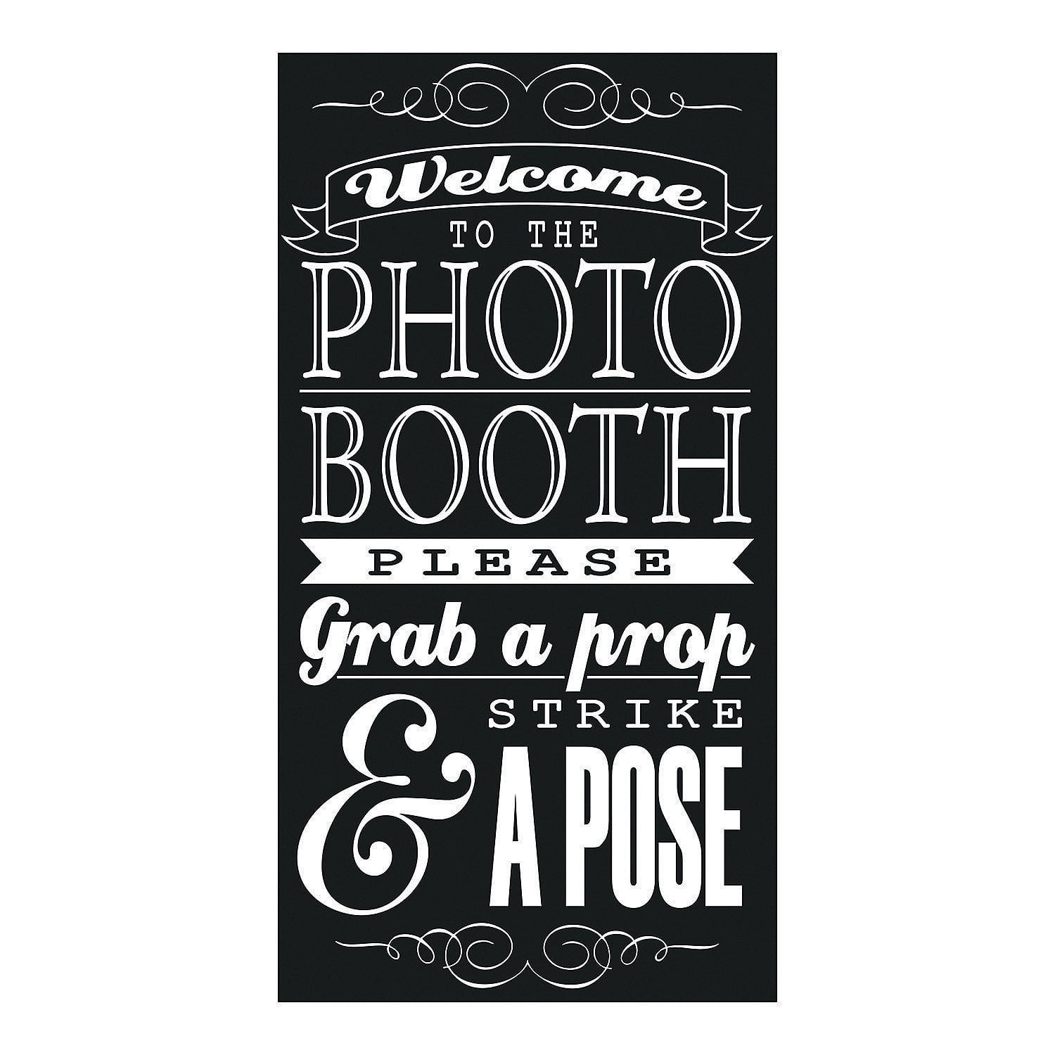 Photo Booth Instructions Sign - Party Decor - 1 Piece - Walmart.com