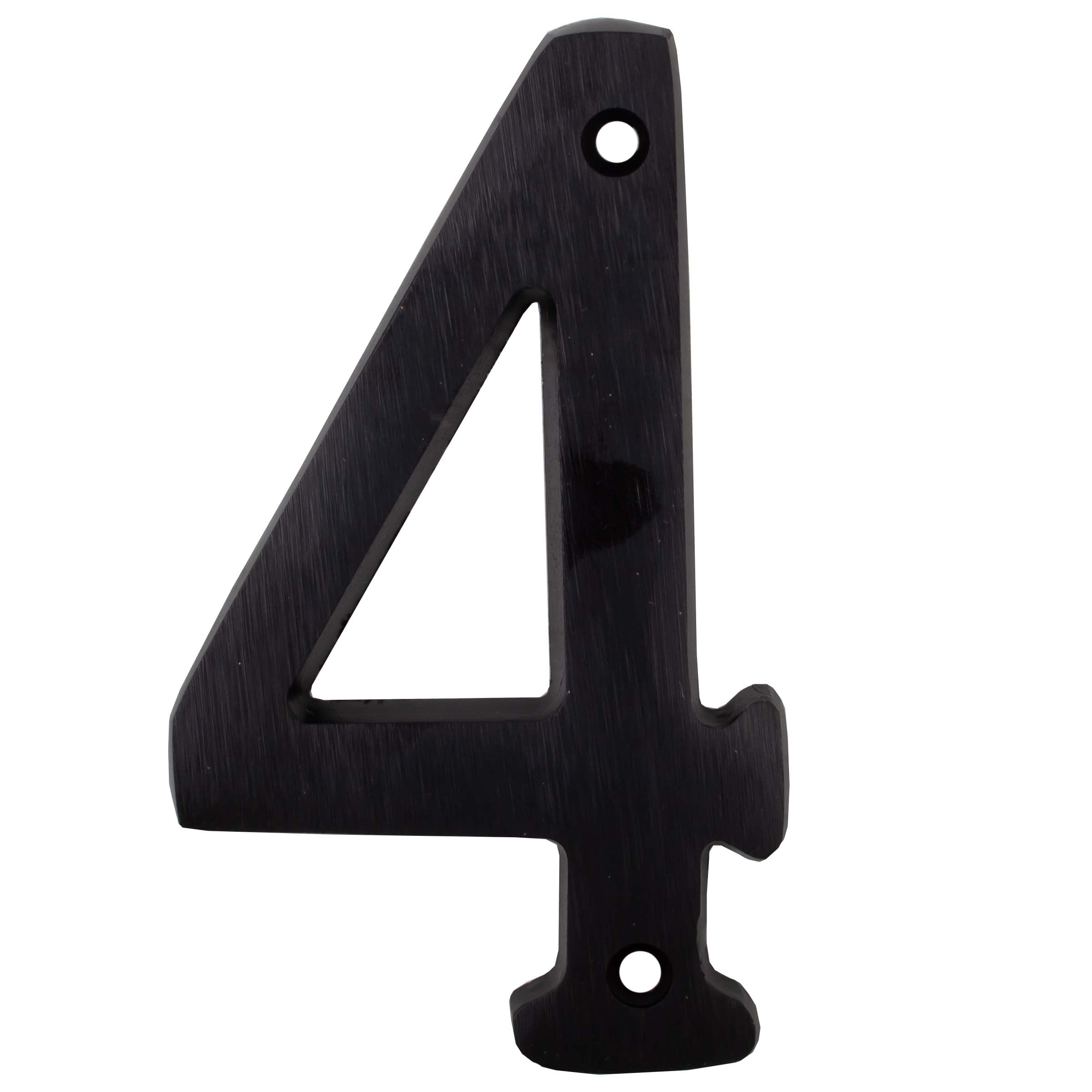 Heavy-Duty House Numbers, #4, 4 Inches, Matte Black by Stone Harbor ...