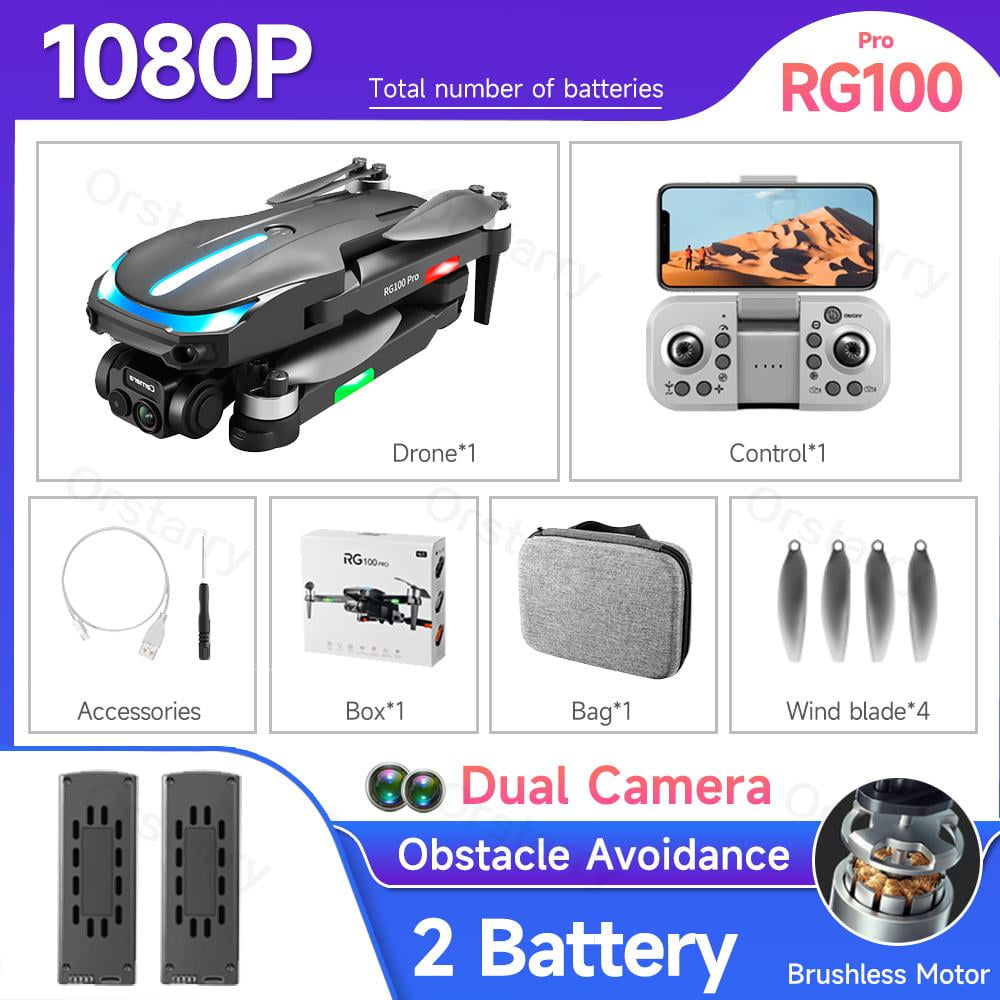 MINI Dron RG100 Pro 4K con Motor sin escobillas, cuadricóptero ...