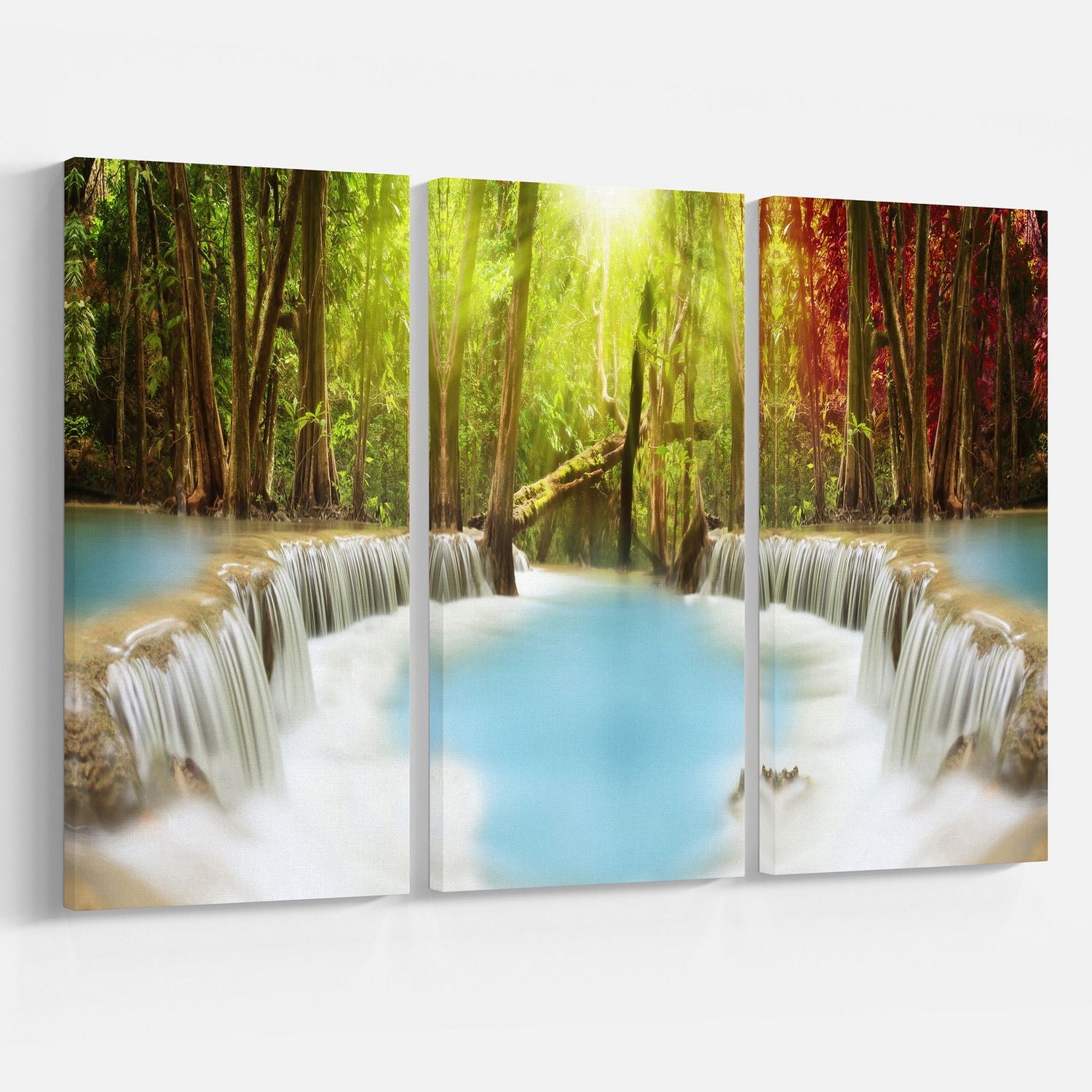 Click here for Designart Design Art Huai Mae Kamin Waterfall Canv... prices