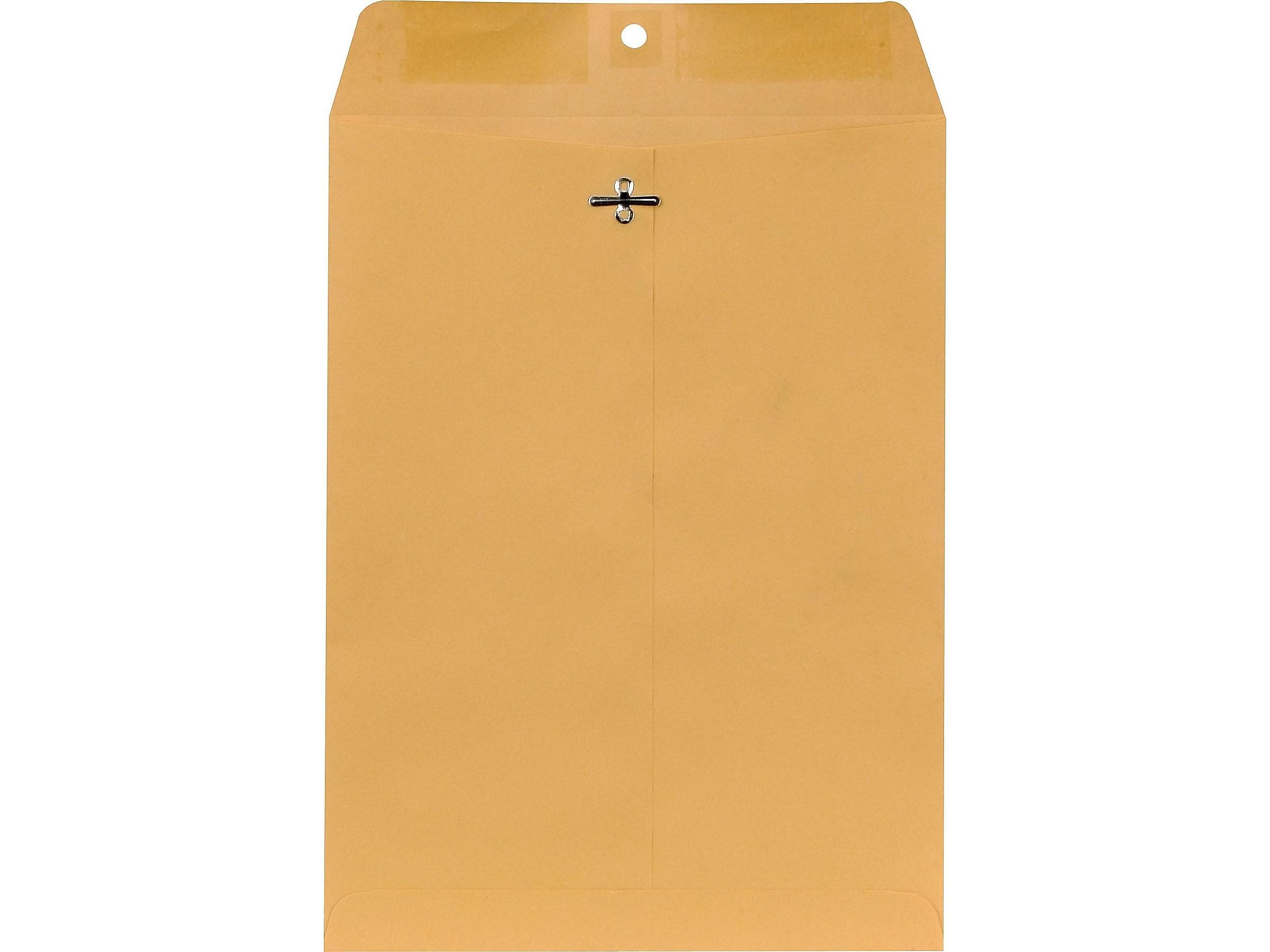 MyOfficeInnovations Brown Kraft Clasp Envelopes 9" x 12" 250/Box 487493 ...