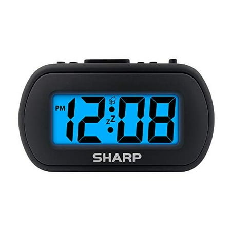 SHARP Digital Alarm Clock - Tactile Case with Soft Rubberized Finish ...