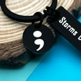 Semicolon Keyring Storms Don't Last Forever Inspirational Gift Suicide ...