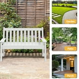 Dextrus All-Weather Garden Bench, Durable White Outdoor Seating for 2-3 ...