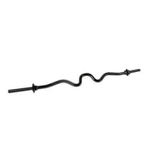 CAP Barbell Standard 1-Inch Threaded Solid Super Curl Bar, Black ...