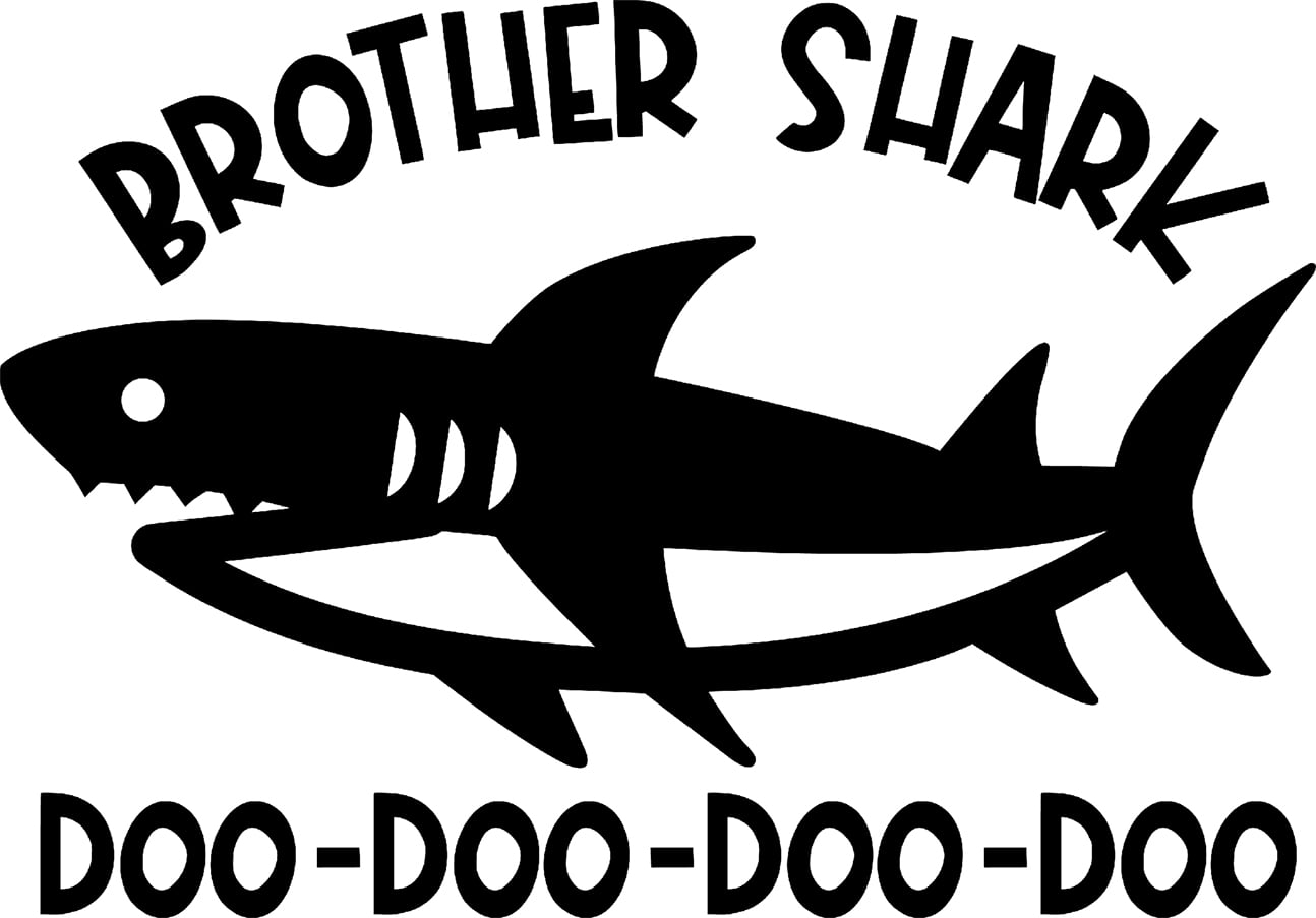Brother Shark Doo Doo Doo Doo Family Boy Funny Wall Decals for Walls ...
