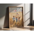 Affixzi Impressionist Wall Art Print, Golden Wheat Field, Americana ...