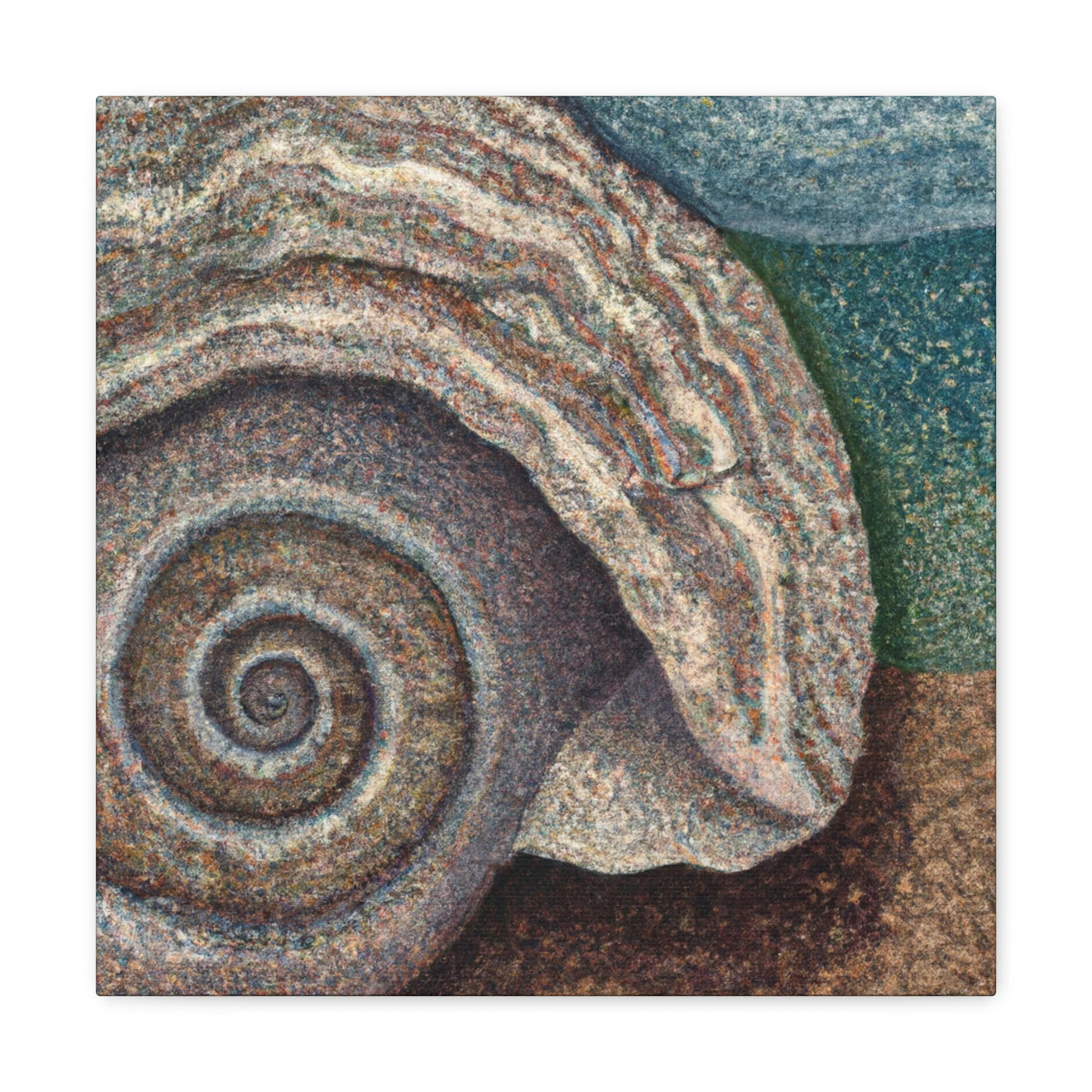 Shells in Pointillism - Canvas - Walmart.com