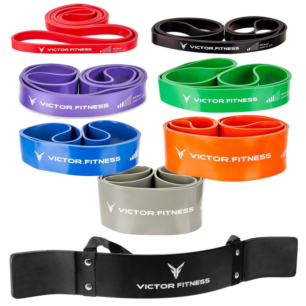 Victor Fitness Adjustable Arm Blaster + Complete Resistance Band Set ...