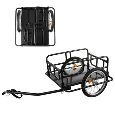 Bike Cargo Trailer Bicycle Carriage Trailer Foldable Compact Storage ...