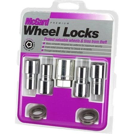 McGard 22158 Chrome Long Shank Wheel Locks, M12 x 1.5 Thread Size, Set ...