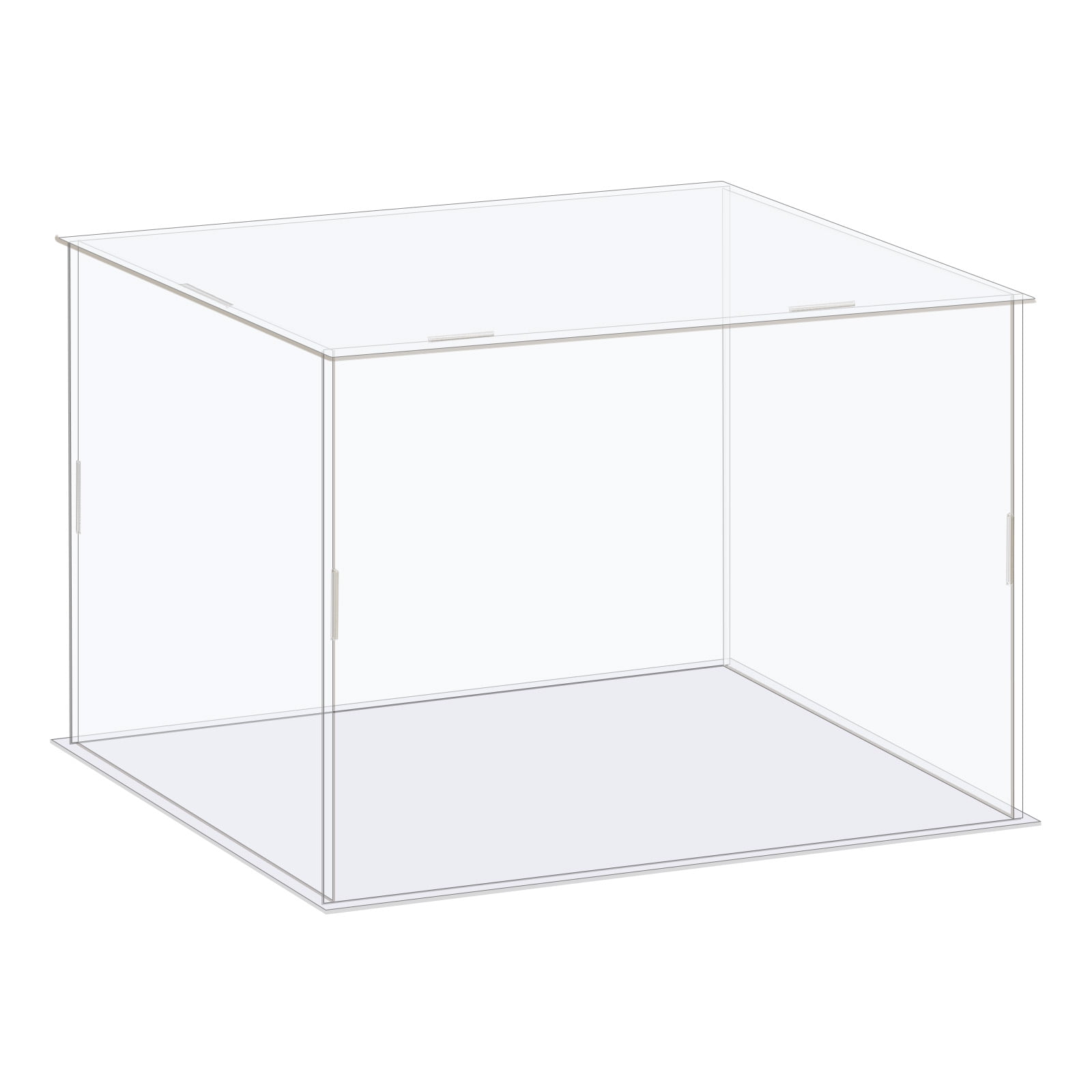 Uxcell Display Case Box Acrylic Box Transparent Dustproof Protection ...
