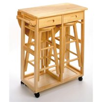 Beech Beechwood TABLE DROP LEAF 2 RD STOOL 2 DRAWERS - Walmart.com