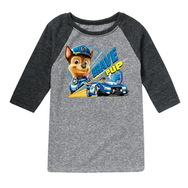 Paw Patrol - Brave Pup - Toddler And Youth Raglan Graphic T-Shirt ...