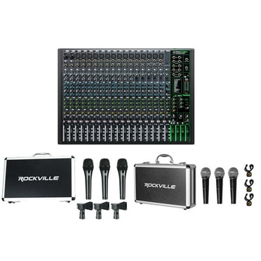 Mackie ProFX12v3 12-Channel Professional Effects Mixer w/USB+(3) Mics ...