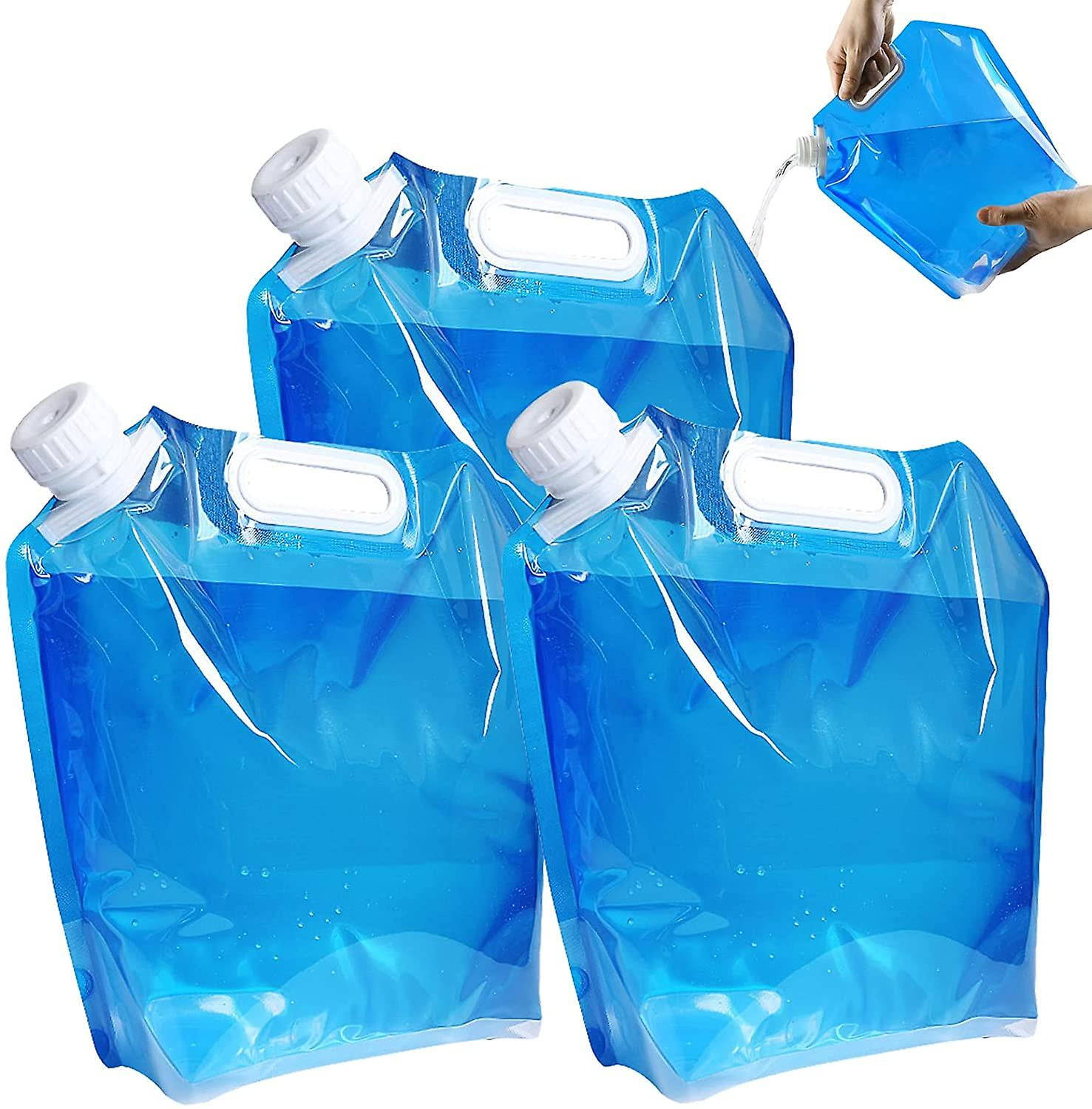 3 Bidón de agua Plegable 10 L Bidón de agua libre de Bpa Contenedor de ...