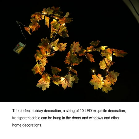 Maple Leaf String Light Portable Detachable Hanging 2.2M Multi-modes ...