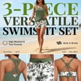 3 Piece Tankini with Shorts, Women's Tankini Swimsuit Set, Swim Tank ...