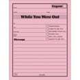 Adams While You Were Out Message Note Record Pads, Pink, 50 Sheets per ...