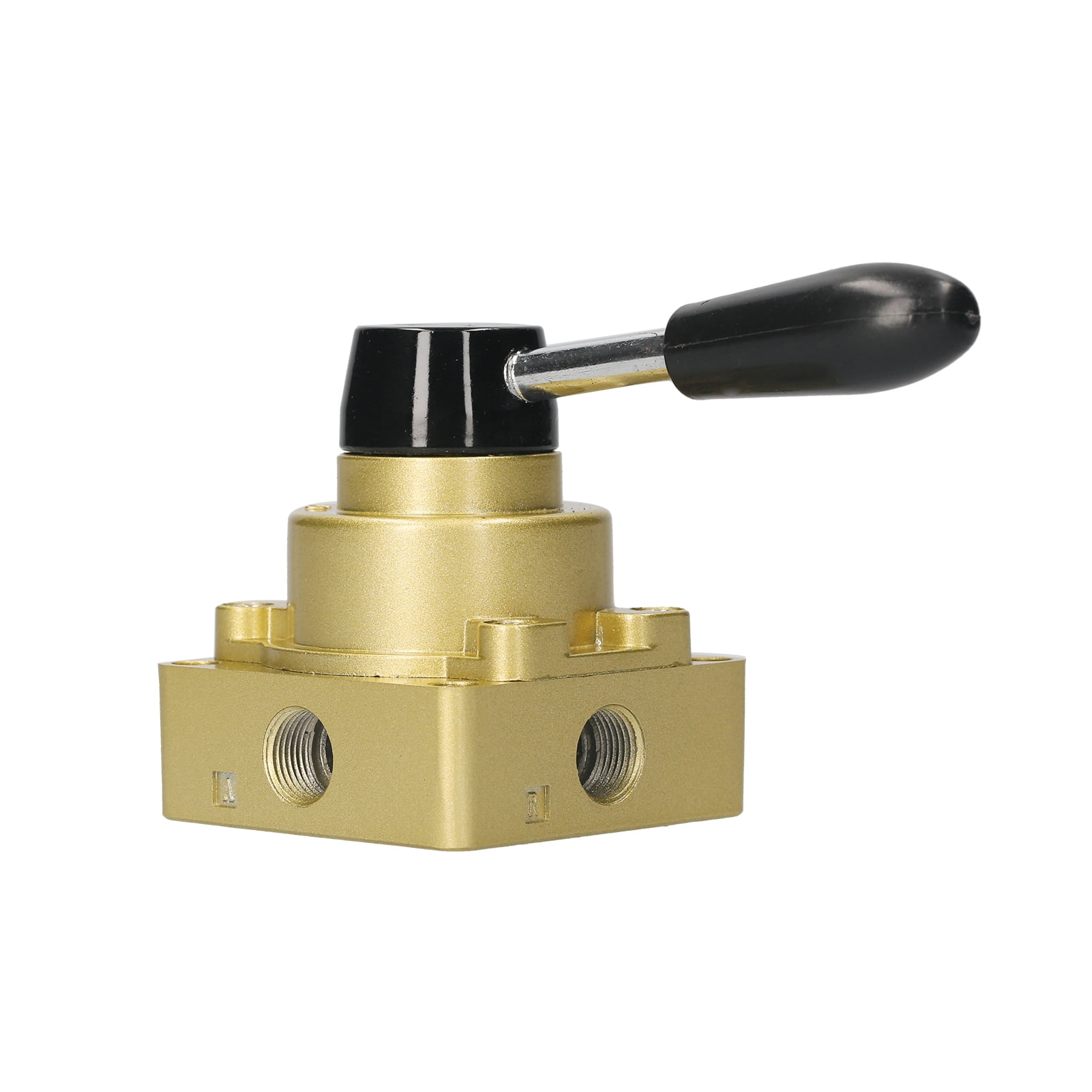 3/8-Inch Pneumatic Rotary Lever Hand Valve 4 Way 3 Position Air Hand ...