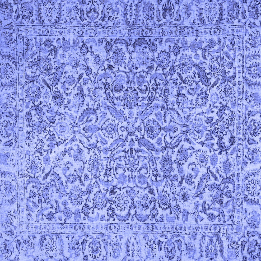 Ahgly Company Indoor Square Persian Blue Traditional Area Rugs, 3 ...