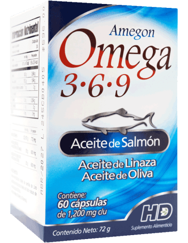 AMEGON Omega 3,6,9 CON Aceite DE Salmon HD MORELIA | Bodega Aurrera en línea
