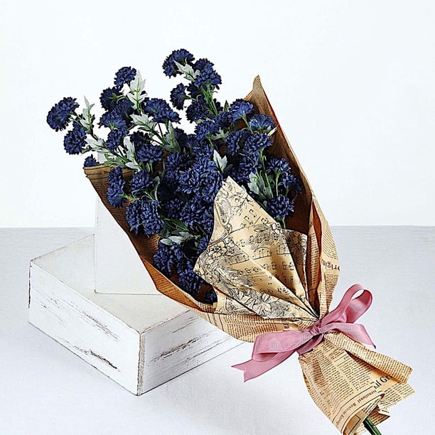 Navy Blue Flowers