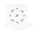 3drose, Pink Rose Illustrative Circular Design on White., 6 Greeting ...
