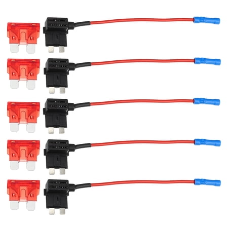 Unique Bargains 1Pack 12V Standard Fuse Adapter Tap Fuse Kit with 5pcs ...