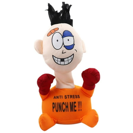 Punch Doll W/ 4 Suction Cups Battery Operated Boxing Desk Doll Anxiety ...