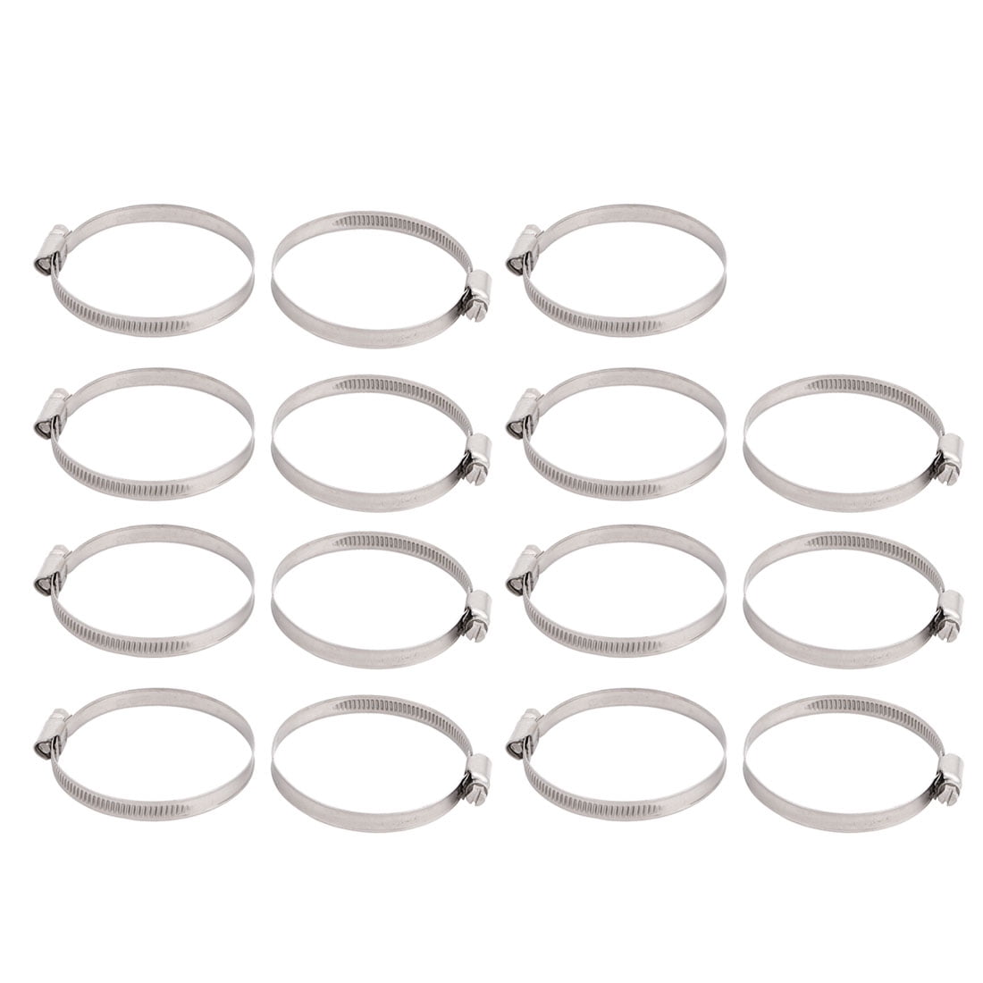 60mm to 80mm Dia Range Metal German Type Hose Clamp Hoop 15pcs ...