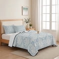 King Quilt Bedding Set Retro Ethnic Wind Floral Patterns Breathable ...