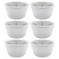 6 Mini Ramekins White Melamine Condiment Bowl Souffle Dish Saucer Cups ...