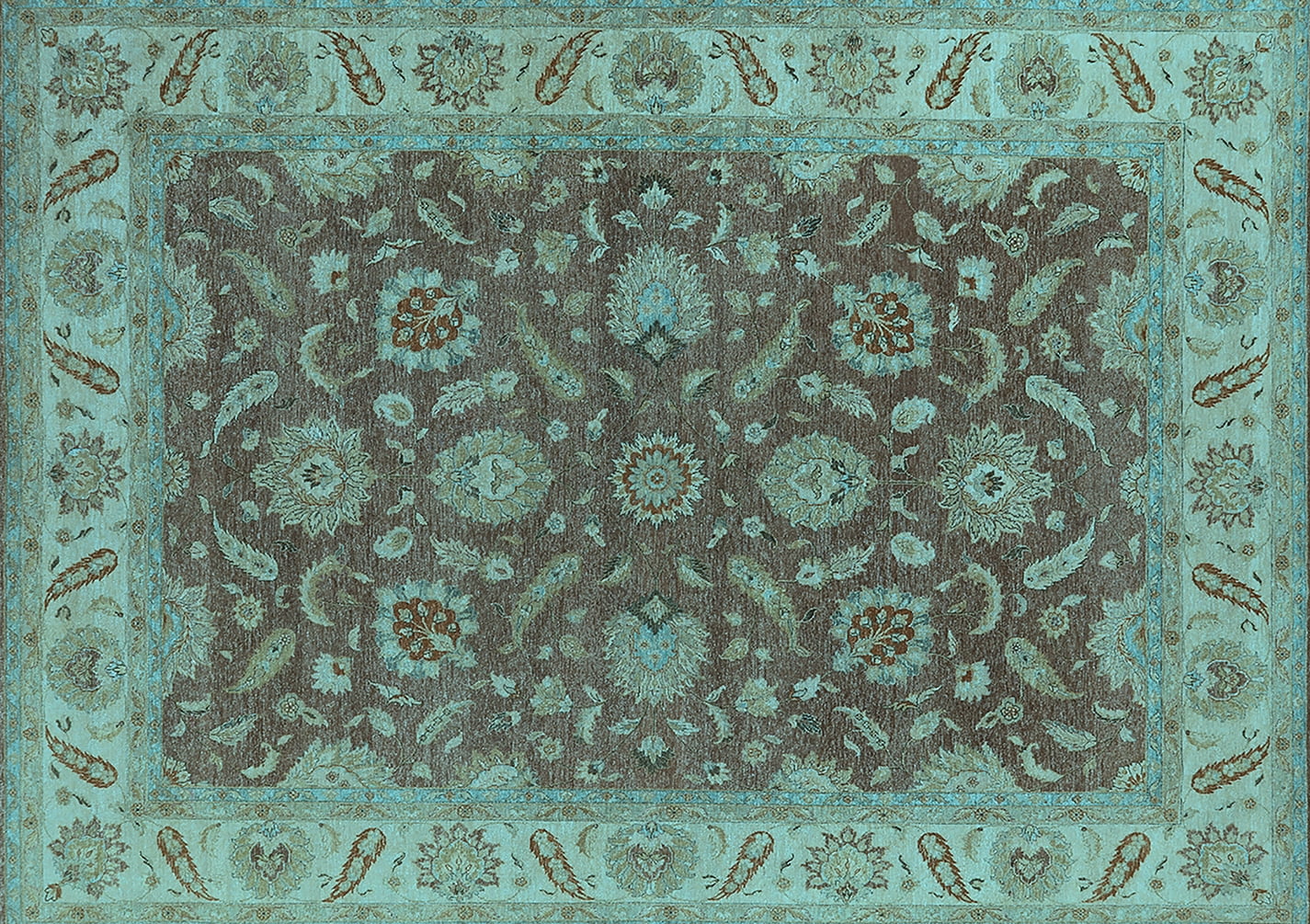 Ahgly Company Indoor Rectangle Oriental Light Blue Industrial Area Rugs ...