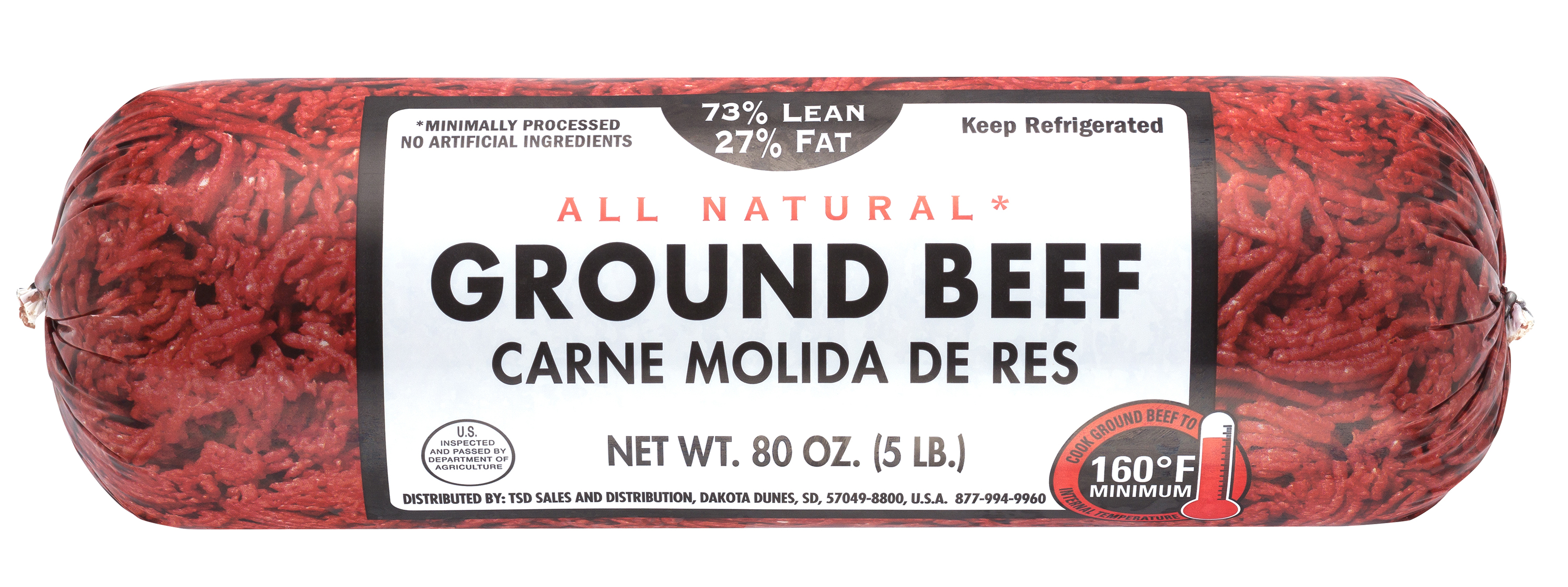 All Natural 73 Lean 27 Fat Ground Beef Roll 5 Lb Walmart All Natural 73 Lean 27 Fat Ground Beef Roll 5 Lb Walmart