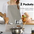 NLUS 2 Pack Striped Chef Polyester Kitchen Aprons for Women Men with 2 ...