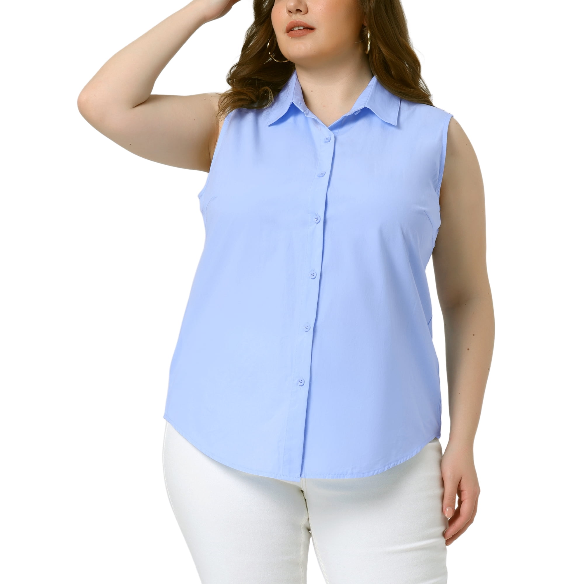Click here for Agnes Orinda Womens Plus Size Shirts Sleeveless Su... prices