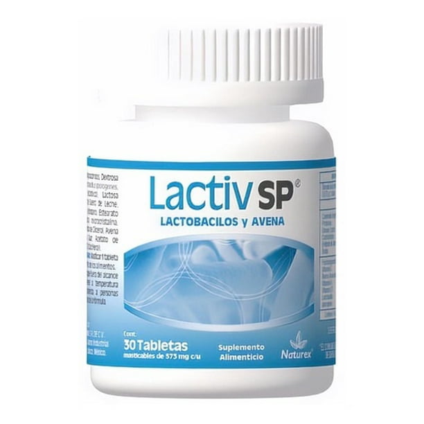 LACTIV SP (LACTOBACILOS Y AVENA) NATUREX TAB 600 MG C/30 | Walmart en línea