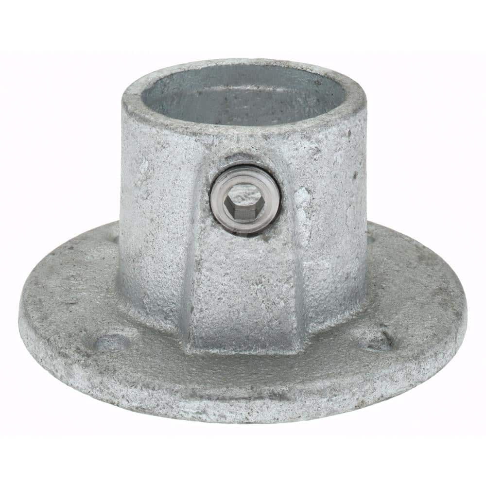 PRO-SAFE Galvanized Malleable Iron Flange Pipe Rail Fitting for 1-1/2 ...