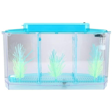Betta Fish Tank, Adjustable Light Insulated Acrylic Small Aquarium with ...