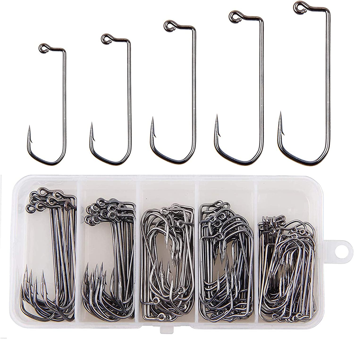 Aberdeen Fishing Jig Hooks - 100pcs 90 Degree Long Shank Forged Jig ...